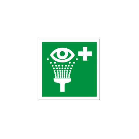 Rettungsschild als Symbol Augenspüleinrichtung nach ISO 7010